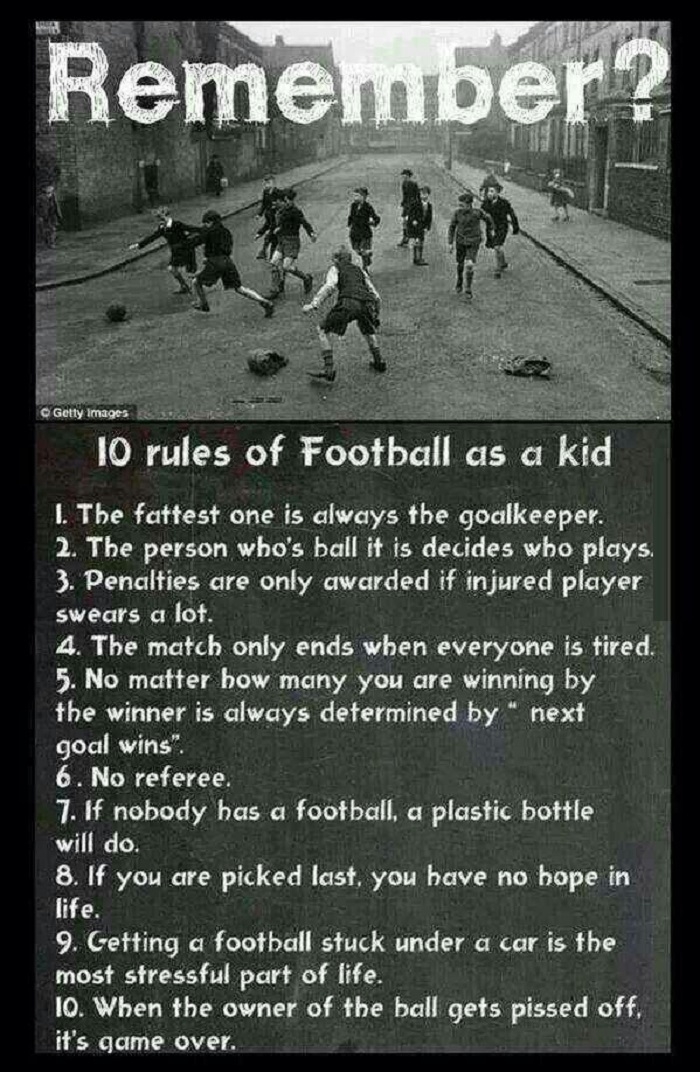 10 Rules Of Football